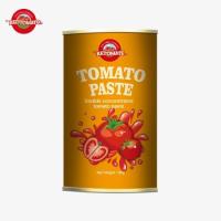 China QS Our Newly Enhanced 140g Canned Tomato Paste Featuring An Easy Open Lid for sale