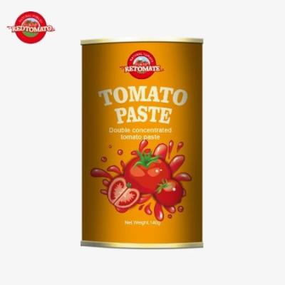 China QS Our Newly Enhanced 140g Canned Tomato Paste Featuring An Easy Open Lid for sale