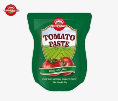 China Stand-Up Pouch Containing 56g Of Double Concentrated Tomato Paste With Purity Ranging From 28% To100% for sale