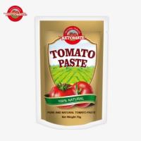 China Good Quality Customized Double Concentrated Flat And Standup Oganic Sachet Tomato Paste 70g for sale
