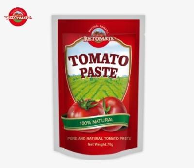 China Premium70g Tomato Paste Sachets Double Concentrated  In Both Flat And Stand-Up Design for sale
