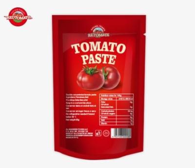 China Factory-Direct Custom Printed 70g Stand-Up Pouch Bags For Tomato Sauce Paste Packaging for sale