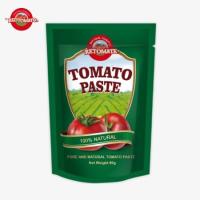 China An 80g Stand-Up Pouch Of Double-Concentrated Tomato Paste Is Offered With Purity Levels Ranging From 30% To 100% for sale