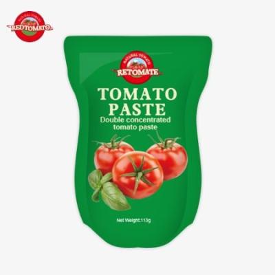 China Tomato Paste Factory Manufactures 113g Stand-Up Sachets In Accordance With ISO HACCP BRC And FDA Production Standards for sale