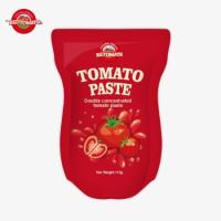 China Tomato Paste Factory Produces 113g Stand-Up Sachets Following ISO HACCP BRC And FDA Production Standards for sale
