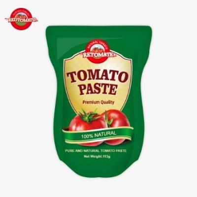China Tomato Paste 113g Stand-Up Sachets In Compliance With ISO HACCP BRC And FDA Production Standards for sale