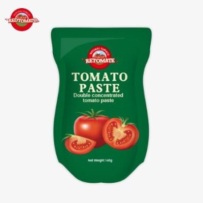 China 140g Stand-Up Sachet Of Sweet And Sour Tomato Paste, Available In 30% To 100% Purity for sale