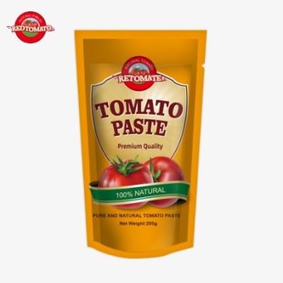China FDA Certification For 200g Triple Concentrated Tomato Paste In Stand-Up Sachet for sale