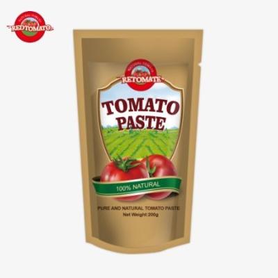 China FDA Certified 200g Double Concentrated Tomato Paste In Stand-Up Sachet for sale
