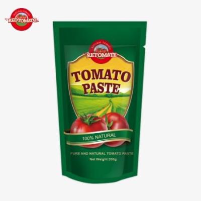 China 200g Stand-Up Sachet Of Tomato Paste Complies With ISO HACCP And BRC Standards Ensuring Compliance With Factory Pricing for sale