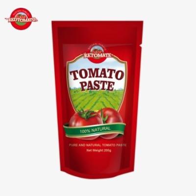 China The 200g Stand-Up Sachet Of Tomato Paste Meets ISO HACCP And BRC Standards Ensuring Compliance With Factory Pricing for sale