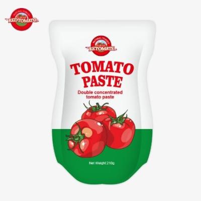 China The 210g Stand-Up Sachet Tomato Paste Meets ISO HACCP BRC And FDA Production Standards for sale