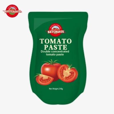 China The 210g Stand-Up Sachet Tomato Paste Conforms To ISO  HACCP BRC  And FDA Production Standards for sale