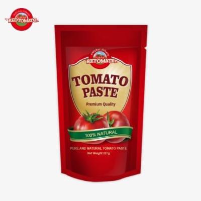 China ISO Pouch Tomato Paste 227g Double Concentrated Tomato Paste With Purity Ranging From 30% To 100% for sale