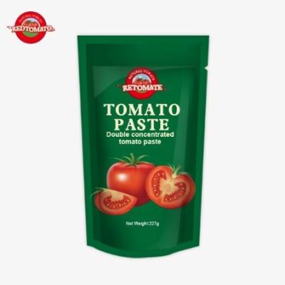 China ISO Pouch Tomato Paste 227g Double Concentrated Tomato Paste With Purity Ranging From 30% To 100% for sale