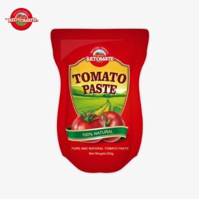 China This Stand-Up Sachet Contains 250g Of Sweet And Tangy Tomato Paste With A Purity Ranging From 30% To 100% for sale