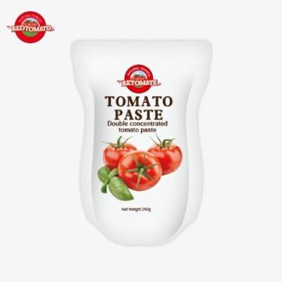 China This Stand-Up Sachet Contains 250g Of Sweet And Tangy Tomato Paste With A Purity Range Of 30% To 100% for sale