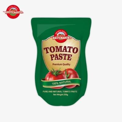 China Stand-Up Sachet Is 250g Of Sweet And Tangy Tomato Paste With A Purity Range Spanning From 30% To 100% for sale