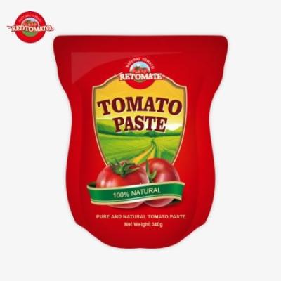 China 340g Stand-Up Sachet Of Tomato Paste Meets ISO HACCP And BRC Standards For Factory Pricing Compliance for sale
