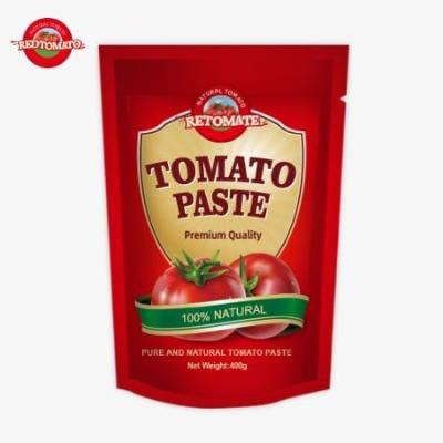 China 400g Stand-Up Sachet Tomato Paste Convenient Flavorful And Purity Ranging From 30% To 100% for sale