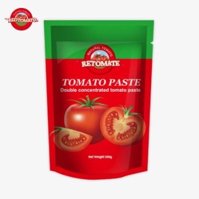 China The 500g Stand-Up Sachet Of Tomato Paste Offers Convenient Packaging And A Delicious Taste for sale