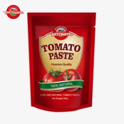 China The 500g Stand-Up Sachet Of Tomato Paste Provides Convenient Packaging And Delightful Flavor for sale
