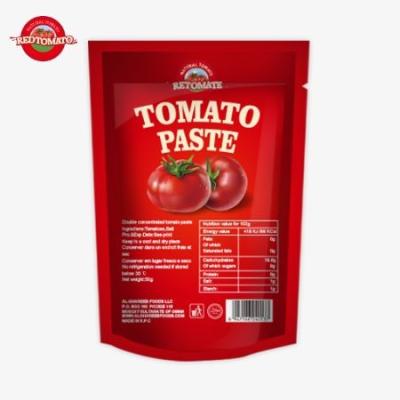 China The 500g Stand-Up Sachet Of Tomato Paste Offers Convenient Packaging And Delightful Flavor for sale