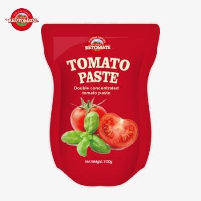 China Stand-Up Sachet Tomato Paste 1100g 30%-100% Purity Sweet And Sour for sale