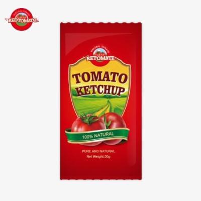 China OEM 30g Tomato Ketchup Sachet With Pure Natural Flavor Compliant With ISO HACCP BRC And FDA Standards for sale