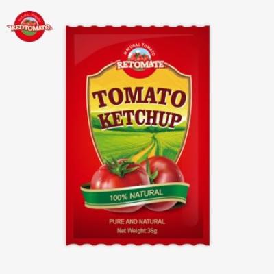 China OEM 36g Tomato Ketchup Sachet From China Factory  Made With Pure Natural Ingredients Available At Factory Price for sale