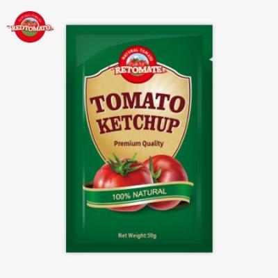 China Premium 50g Tomato Ketchup Sachet with Pure Natural Flavor and ISO HACCP FDA Certification for sale