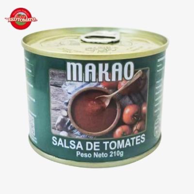 China MAKAO 210g Canned Salsa De tomates Brix9-11% for sale