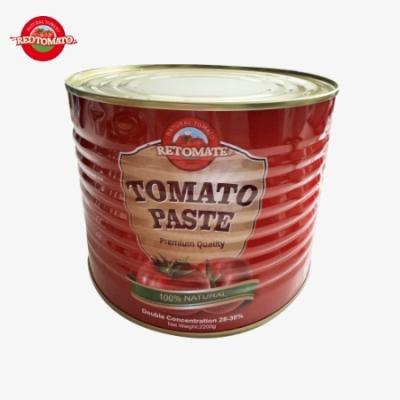 China Retomate 2200g Canned Of Tomato Paste With A Brix Of 28–30% Available As Our Brand And With A Full Branding And Packaging Design Service for sale