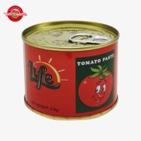China LIFE 70g Canned Tomato Paste With Brix 28–30% Provide Brand And Packaging Design for sale
