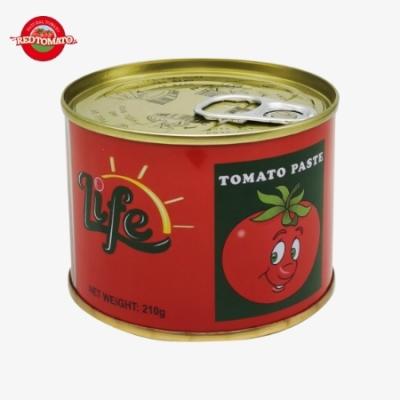 China LIFE 70g Canned Tomato Paste With Brix 28–30% Provide Brand And Packaging Design for sale