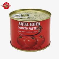China 70gAQUA ROVA Canned Tomato Paste With Brix 28–30% Provide Brand And Packaging Design for sale