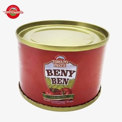 China BENYBEN 70g Canned Tomato Paste Hard Open Lid Brix28-30%  Available Under Own Brand Also Comes With Full Brand And Packaging Design Services for sale