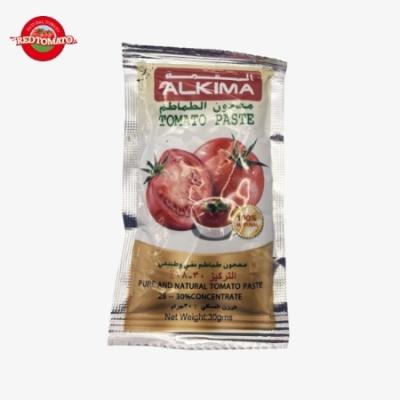 China ALKIMA 30g Flat Sachet Tomato Paste Concentrated To Brix 28–30% Available Under The Retomate Brand Or Customizable With Your Own OEM for sale