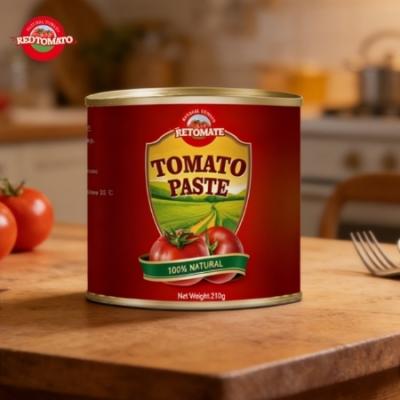 China 210g Canned Tomato Paste - ISO/HACCP/BRC/FDA Certified Production Standards for sale