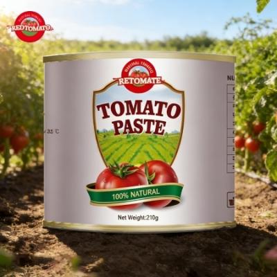 China 210g Canned Tomato Paste - Meets Global ISO HACCP BRC FDA Production Standards for sale