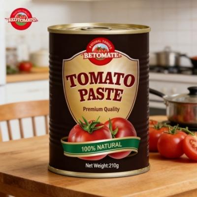China 210g Canned Tomato Paste Meets Globally Recognized Food Safety Standards FDA ISO HACCP BRC for sale