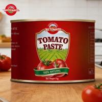 China Premium Quality Canned Tomato Paste - 70g Per Tin With Easy Open Lid for sale