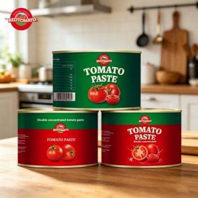 China 2200g Halal Certified Canned Tomato Paste with 28-30% Brix for Premium African Cuisine for sale
