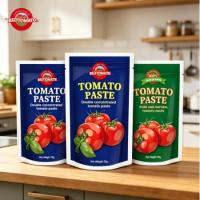 China Factory Price Custom Printed Stand Up Pouch Bag 70g Tomato Paste Sachet Food Packaging Pouch Bag for sale