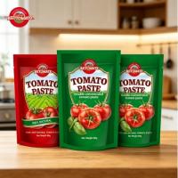 China 80g Pack Stand Up Tomato Paste Double Concentrated Different Purity Specification for sale