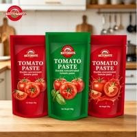 China 100g Stand-Up Sachet Tomato Paste Double-Concentrated with 30%-100% Purity for Cooking and Seasoning for sale