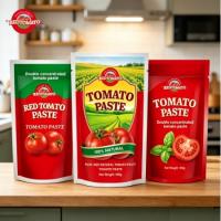 China 100% Purity 100g Triple Concentrated Stand-Up Sachet Tomato Paste for sale