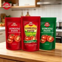 China Double Concentrated 100g Stand-Up Sachet Tomato Paste with 30%-100% Purity for sale