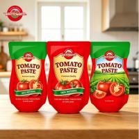 China 140g Stand-Up Sachet Tomato Paste with Sweet and Sour Flavor and 22-30 Purity for sale