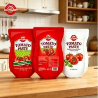 China Sweet and Sour Flavor 140g Stand-Up Sachet Tomato Paste with 22-30 Purity Grade for sale